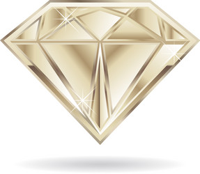 Paper cut diamond icon isolated on grey background