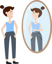 Self acceptance young Royalty Free Vector Image