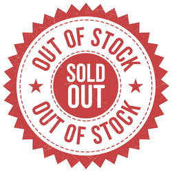 Sold out stamp out sign out emblem Royalty Free Vector Image