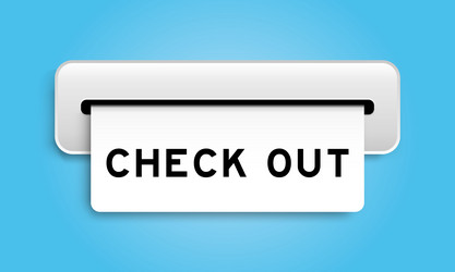 White coupon banner with word pay out from Vector Image