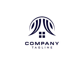 Abstract residential home logo design template Vector Image