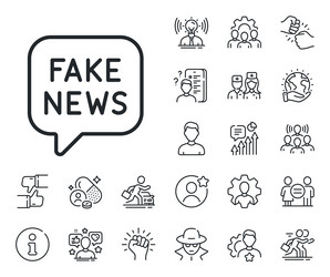 Fake information icon propaganda conspiracy sign Vector Image