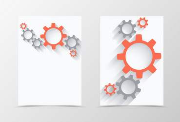 Front and back network concept flyer template Vector Image