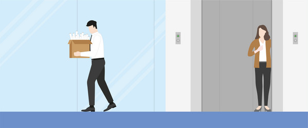 Layoff unemployed and fired business people Vector Image