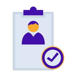 Authentication business people icon with blue Vector Image