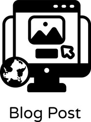 Blog writing Royalty Free Vector Image - VectorStock