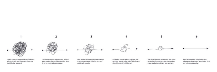 Complex and simple way - scribble line knot Vector Image
