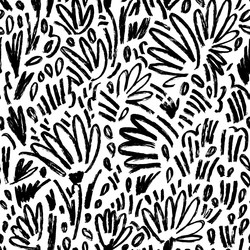 Hand drawn floral seamless pattern dry brush Vector Image
