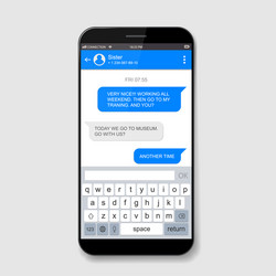 Creative of messenger window Royalty Free Vector Image