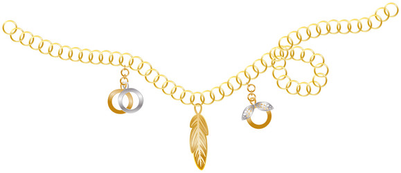 Gold chain cartoon Royalty Free Vector Image - VectorStock