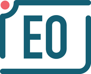 Initial letter oe camera logo design template Vector Image