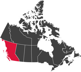 Canada Political Map Royalty Free Vector Image