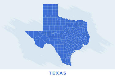 Texas County Map Vector Images (over 1,700)