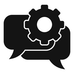 Team chat icon simple business trust Royalty Free Vector