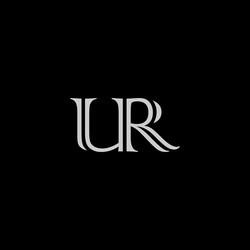 Ur or ru logo and icon designs with black Vector Image