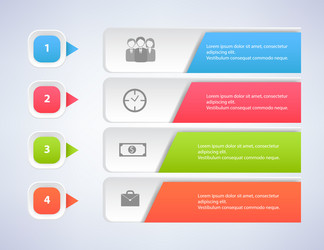 Number steps 3d info graphic 1 to 10 Royalty Free Vector