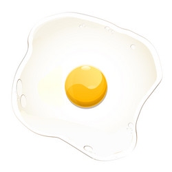 One fried egg symbol healthy food Royalty Free Vector Image