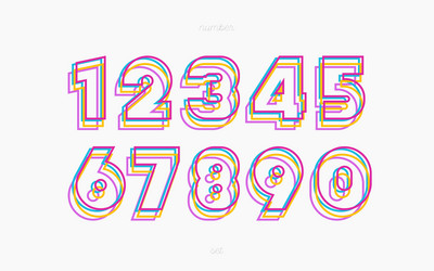 Pixelated Number Vector Images (over 3,800)