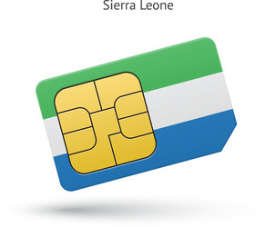 Sierra leone flag on a white Royalty Free Vector Image