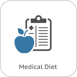 Medical diet flat icon Royalty Free Vector Image