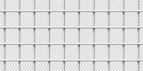 Realistic shiny metal prison bars detailed jail Vector Image