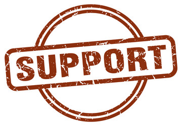 Support stamp sign seal Royalty Free Vector Image