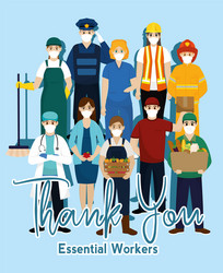 Healthcare Workers Appreciation Card Royalty Free Vector