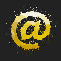 At sign Royalty Free Vector Image - VectorStock