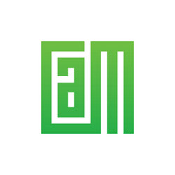 Initial letter cam logo icon square shape logo Vector Image