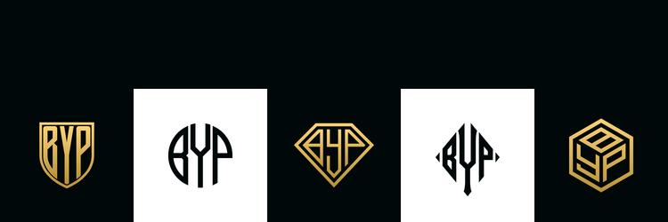 Initial letters dmr logo designs bundle Royalty Free Vector