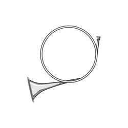 Instrument post horn cartoon Royalty Free Vector Image