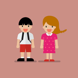 Cute african american black boy and girl kids Vector Image