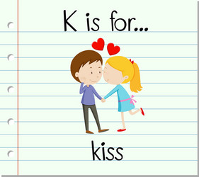 Flashcard letter k is for keyboard Royalty Free Vector Image