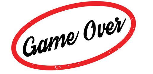 Game over stamp typographic Royalty Free Vector Image
