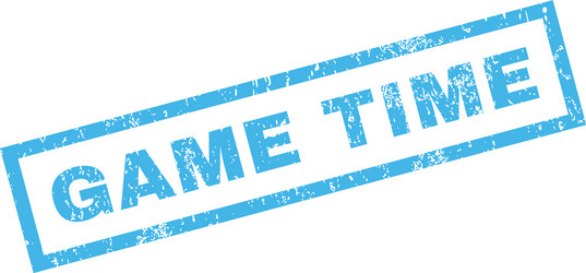 Game time rubber stamp Royalty Free Vector Image