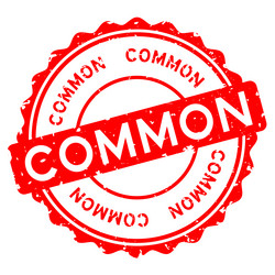 Grunge green common word round rubber seal stamp Vector Image