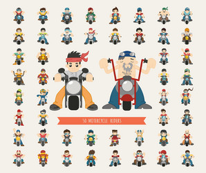 Motorcycle icons set Royalty Free Vector Image