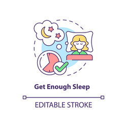 Enough sleep line icon monochrome simple Vector Image
