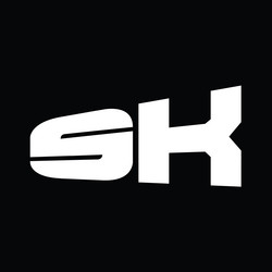 Sk logo monogram with diamond shape design Vector Image