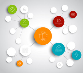 Abstract mind map infographic template Royalty Free Vector
