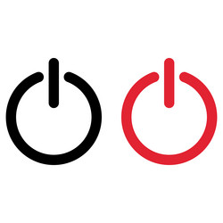 Red and green power buttons switch Royalty Free Vector Image
