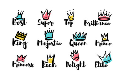 Calligraphy with Crown Letter Vector Images (over 4,100)