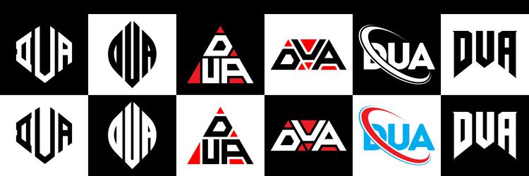Dua logo letter design Royalty Free Vector Image