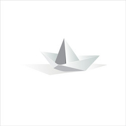 Paper boat logo icon Royalty Free Vector Image