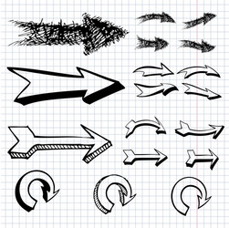 Hand draw arrow collection Royalty Free Vector Image