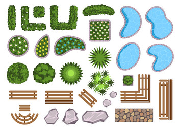 Landscape element top view Royalty Free Vector Image