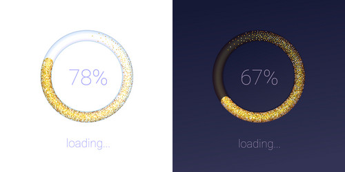 Progress loading for mobile apps icons Royalty Free Vector