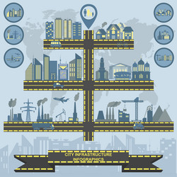 City infrastructure infographics Royalty Free Vector Image