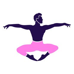 Dancer backwards pose silhouette Royalty Free Vector Image