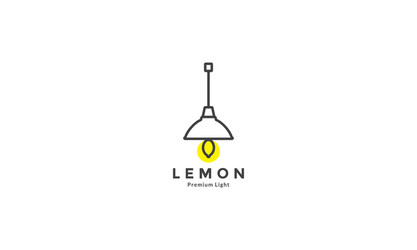 Abstract green lemon fruit logo design Royalty Free Vector